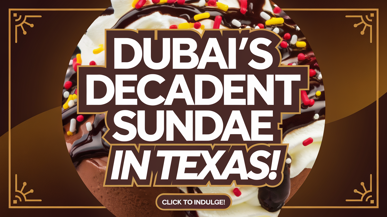 Dubai Chocolate Sundae Hits Texas Ice Cream Scene - Cream Filled Churros